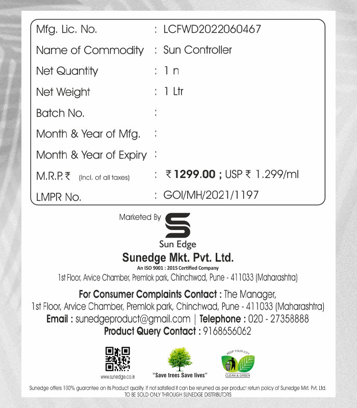 Sun Controller Offer 5+1 - Sunedge