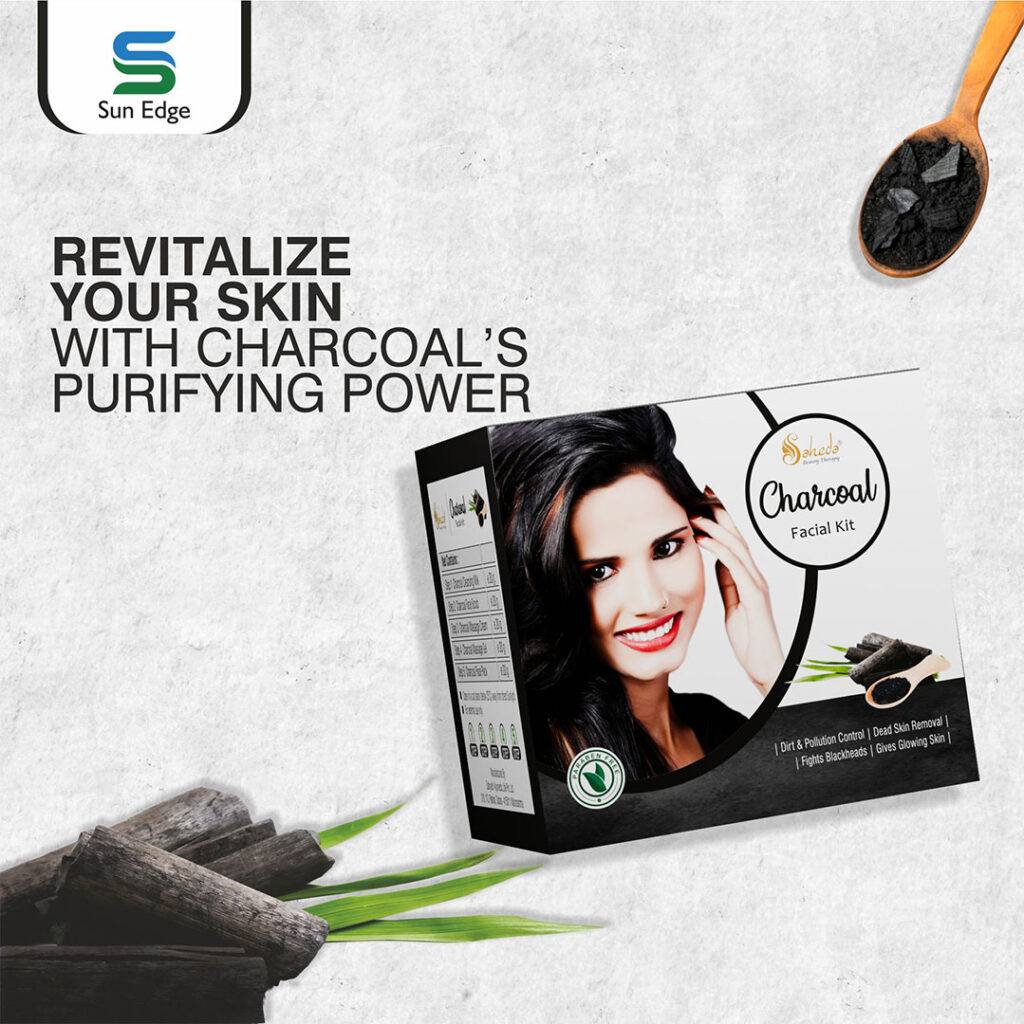 Saheda Charcoal Facial Kit - Sunedge