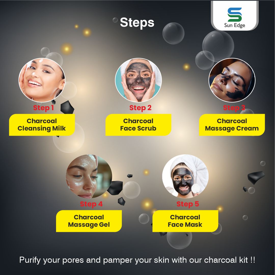 Saheda Charcoal Facial Kit - Sunedge