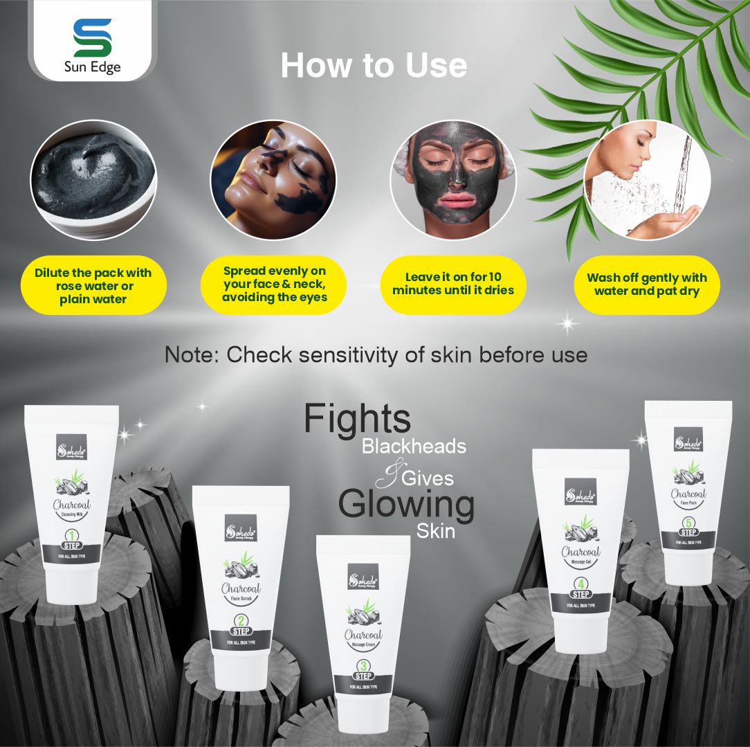 Saheda Charcoal Facial Kit - Sunedge