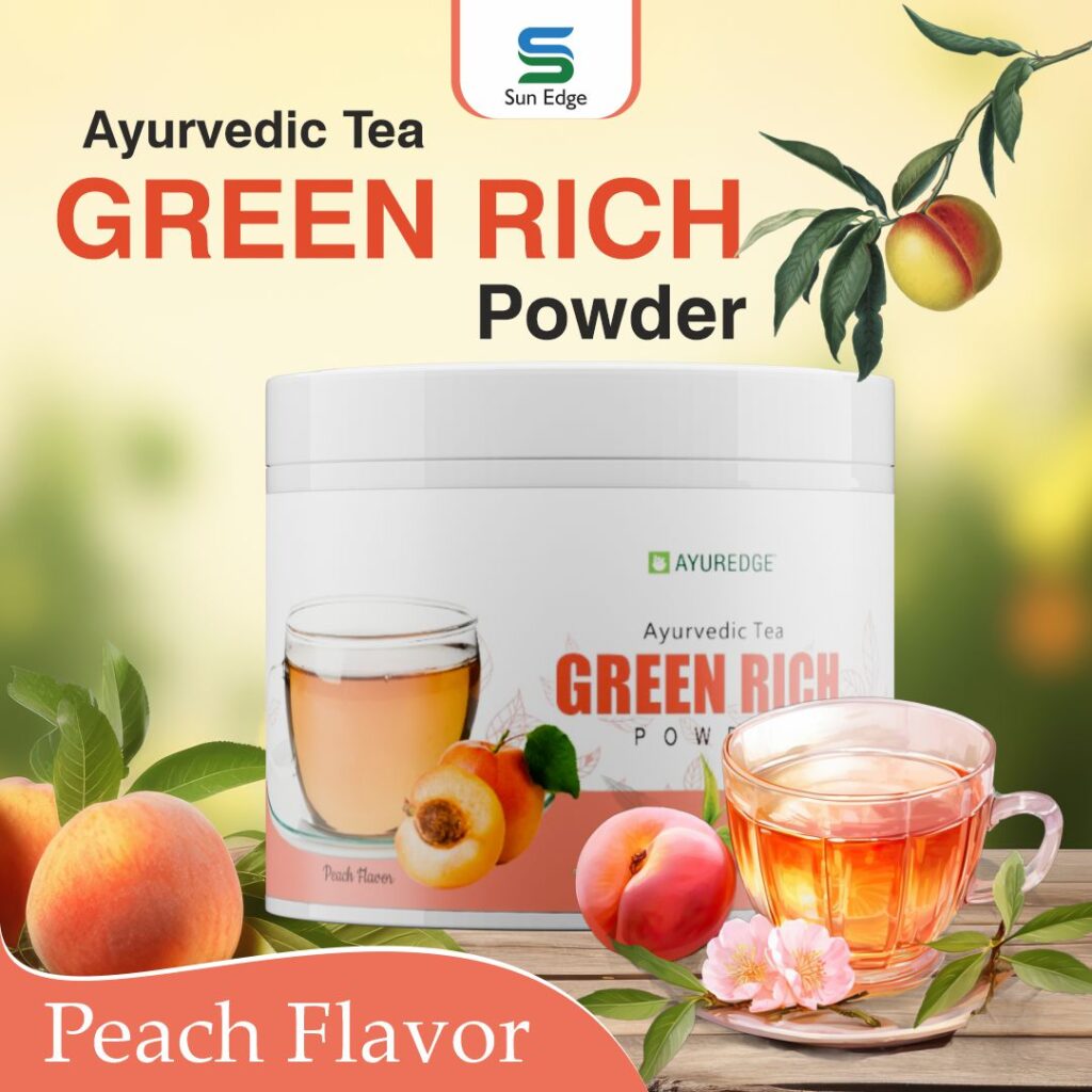 Green Rich Tea 300 GM (Peach Flavor) - Sunedge